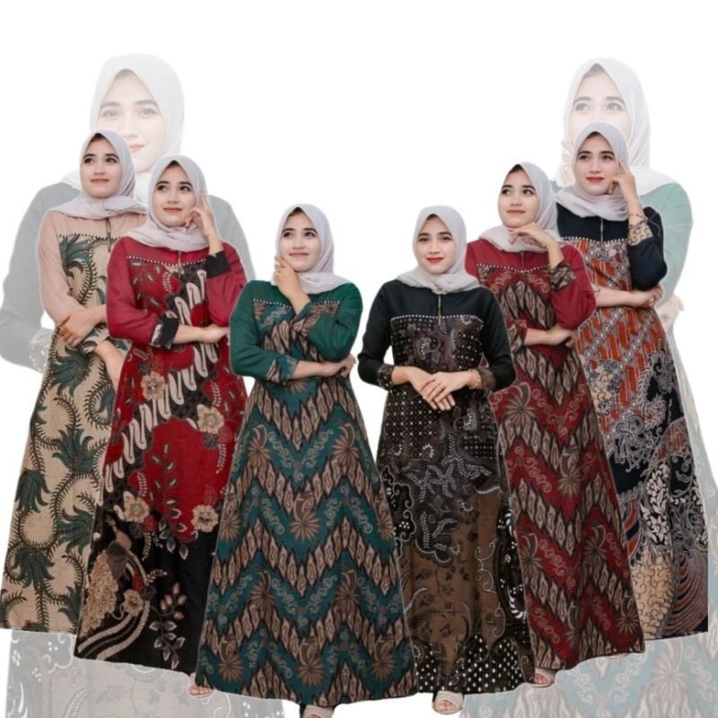 Jual GAMIS BATIK FASHIONS MUSLIM RESLETING JEANS | Shopee Indonesia