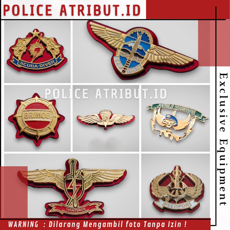 Jual PIN BRIVET BRIMOB POLRI SCUBA DIVER SAR LAUT RODA BRIMOB PENERJUN ...