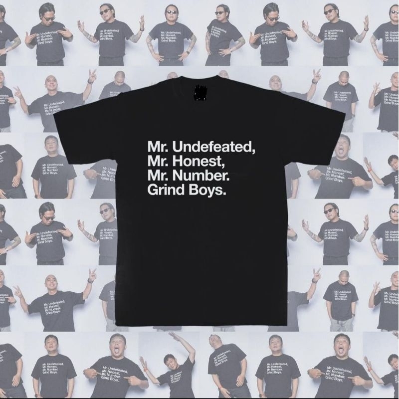Jual KAOS GRIND BOYS Mr Undefeated Mr Honest Mr Number | Shopee Indonesia