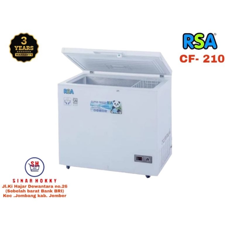 Jual FREEZER BOX /CHEST FREEZER RSA CF-210 200 Liter BERGARANSI RESMI ...