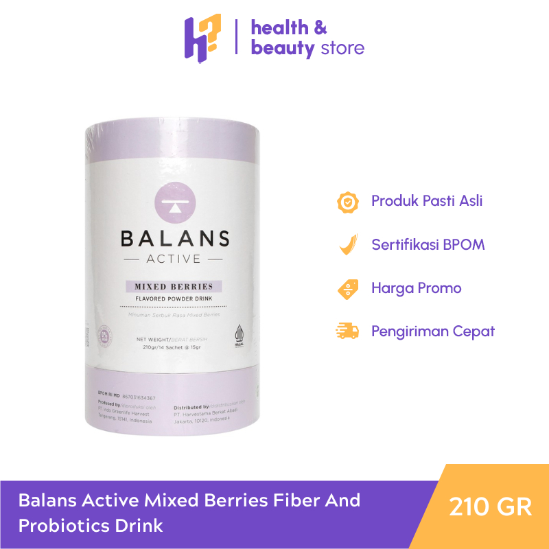 Jual BALANS ACTIVE MIXED BERRIES FIBER AND PROBIOTICS DRINK 210GR | Shopee Indonesia