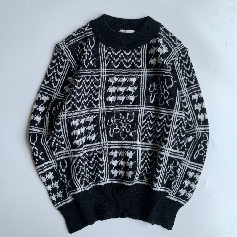 Jual KNITWEAR CARDIGAN VEST VINTAGE 3D PATTERN/SWEATER RAJUT/SWEATER ...