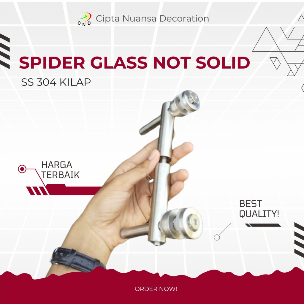 Jual SAYAP SPIDER GLASS PIPA TIANG RAILING STAINLESS STEEL 304 | Shopee ...