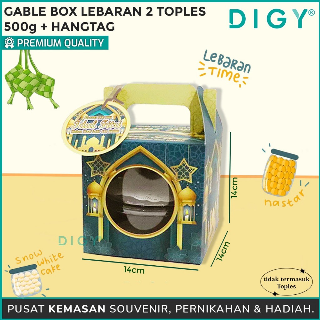 Jual Gable Box Lebaran + Hangtag Bulat / Box Tenteng Idul Fitri ...