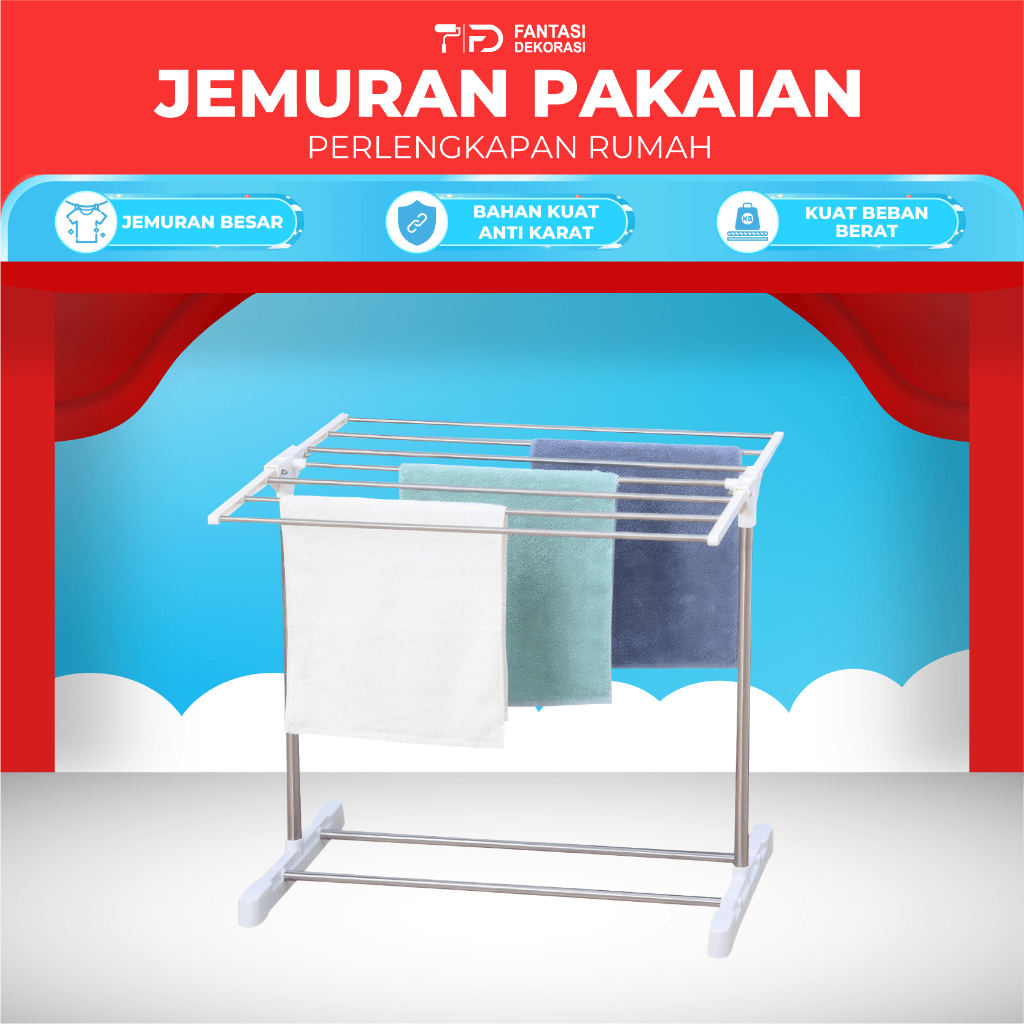 Jual Rak handuk Jemuran handuk multifungsi gantungan Handuk pakaian Rak ...