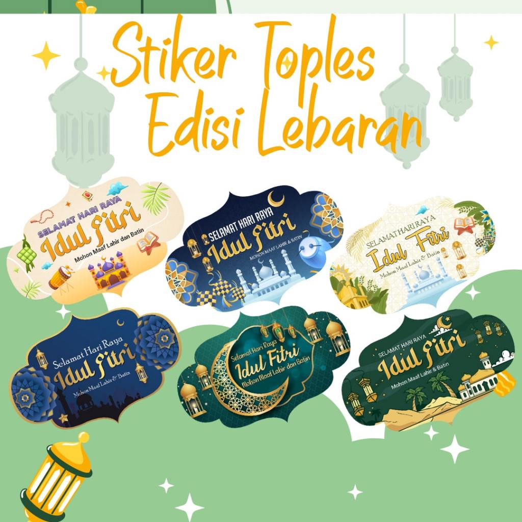 Jual STICKER TOPLES KUE KERING VERSI LEBARAN/HARI RAYA IDUL FITRI ...