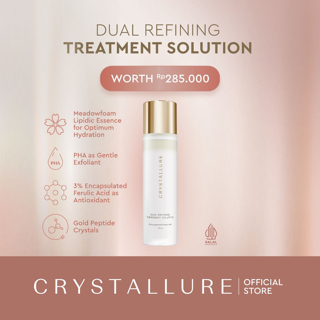 Jual Crystallure Dual Refining Treatment Solution 120 ml - Hydrating Toner untuk Eksfoliasi ...