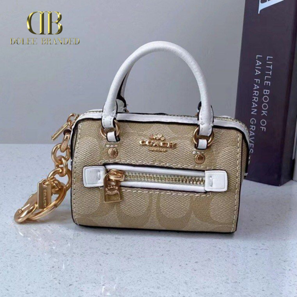 Jual Coach Micro Rowan In Signature Canvas - Chalk (CH 1496) | Shopee ...