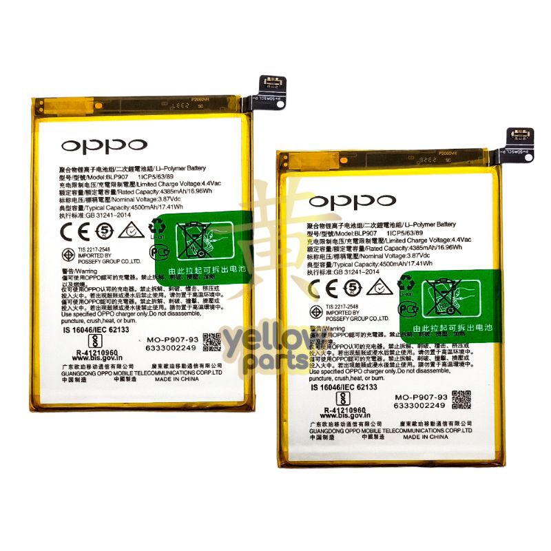 Jual BATTERY BATRE BATERAI RENO 7 4G RENO 8 4G BLP907 ORIGINAL | Shopee ...