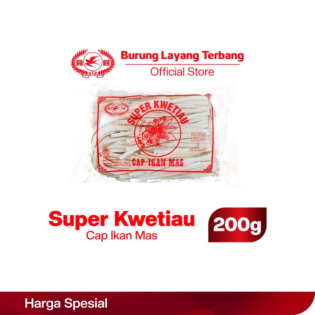 Jual Kwetiau Kering Cap Ikan Mas 200G BURUNG LAYANG TERBANG | Shopee ...