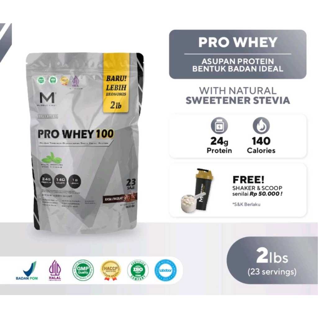 Jual MUSCLE FIRST PRO Whey 100 2 lbs / 900 gr - Whey Protein Suplemen ...