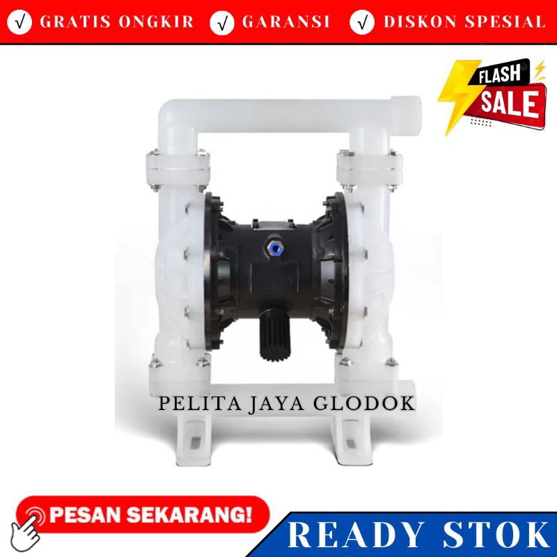 Jual Pompa Diaphragm QBK/QBY 40 AODD 1.5 inch (Body Polypropylene / PP ...