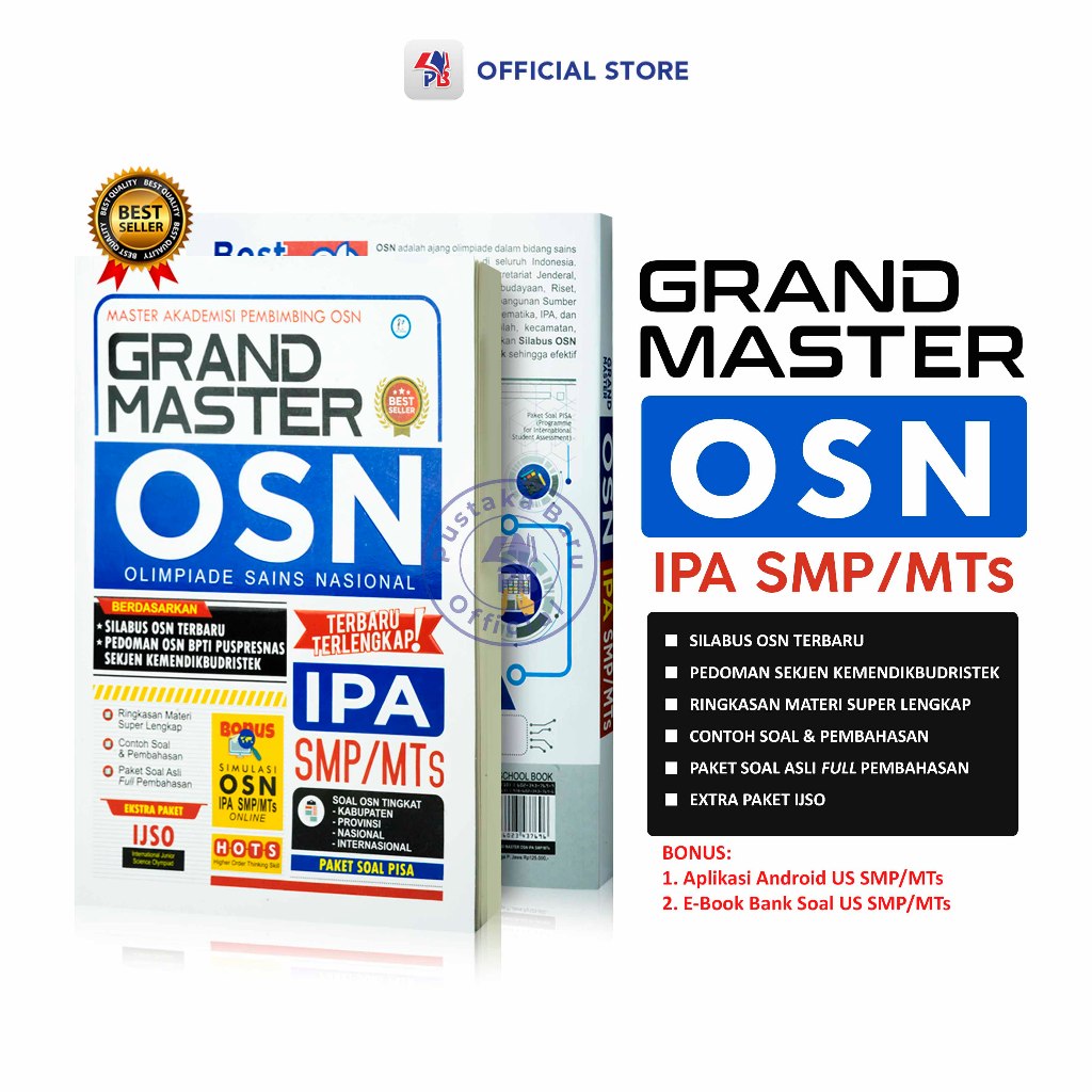 Jual Buku Olimpiade Sains Nasional SMP MTs / Grand Master OSN IPA SMP/MTS Terbaru Terlengkap ...