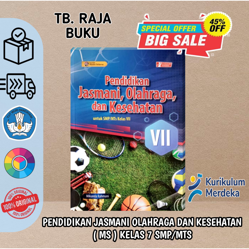 Jual Buku Siswa Pendamping PJOK Kelas 7 SMP Kurikulum Merdeka - Mukti Selaras - MS | Shopee ...