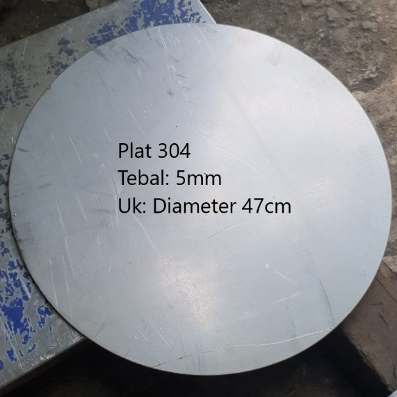 Jual Plat 304 Tebal: 5mm Uk: 50cm x 50cm | 50cm x 45cm Diameter 47cm ...