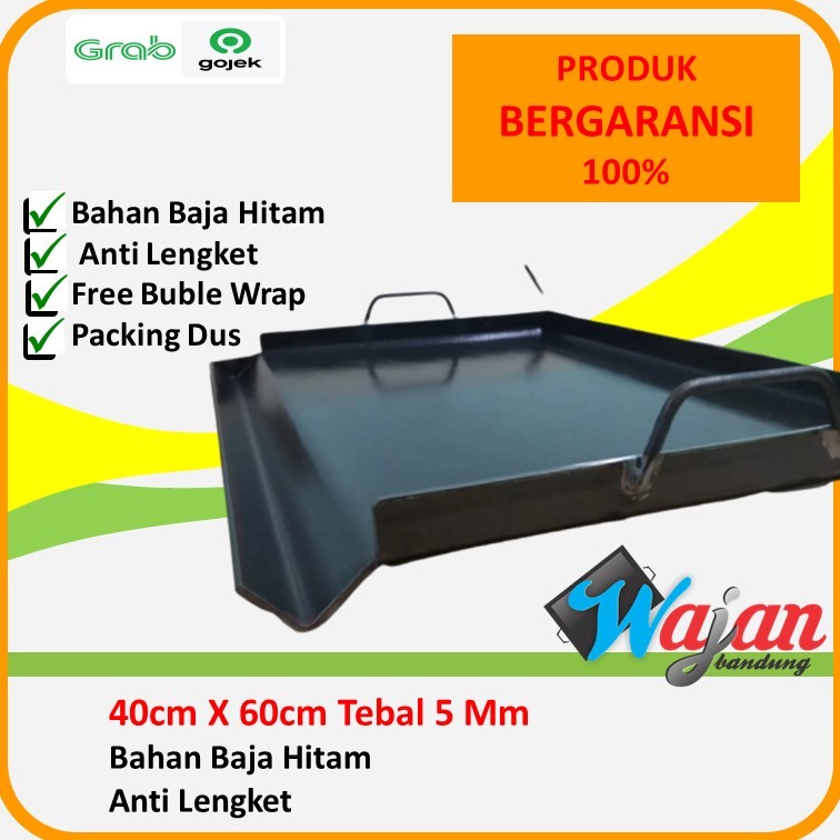 Jual Wajan Plat Baja Hitam Teppanyaki, Steak ayam Plus lubang Minyak ...