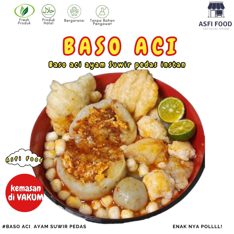 Jual Asfi Food - Baso aci isi ayam suwir pedas ( bacil ) | Shopee Indonesia