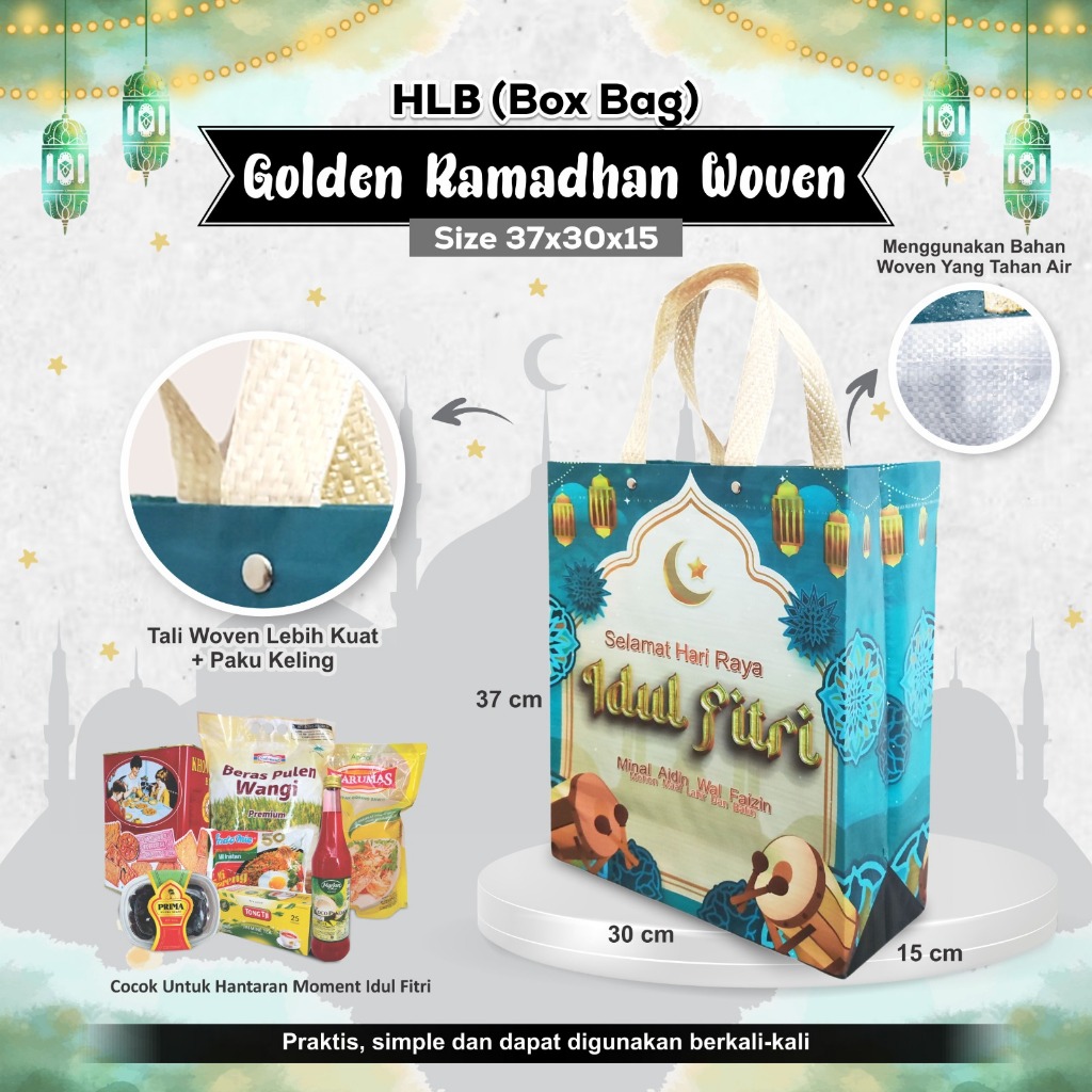 Jual Tas Parcel Lebaran Woven Laminasi | Tas Souvenir Lebaran | Tas ...