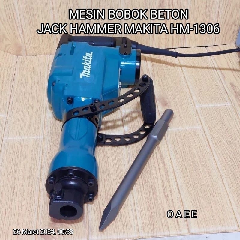 Jual MESIN BOBOK BETON, JACK HAMMER, DEMOLITION HAMMER MAKITA HM-1306 | Shopee Indonesia
