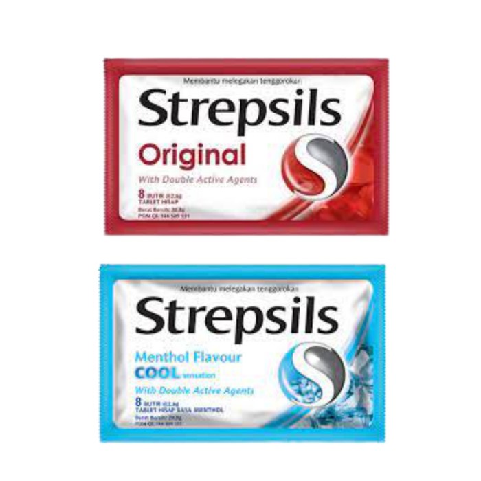 Jual Strepsils original dan menthol flavour cool isi 8 butir | Shopee ...