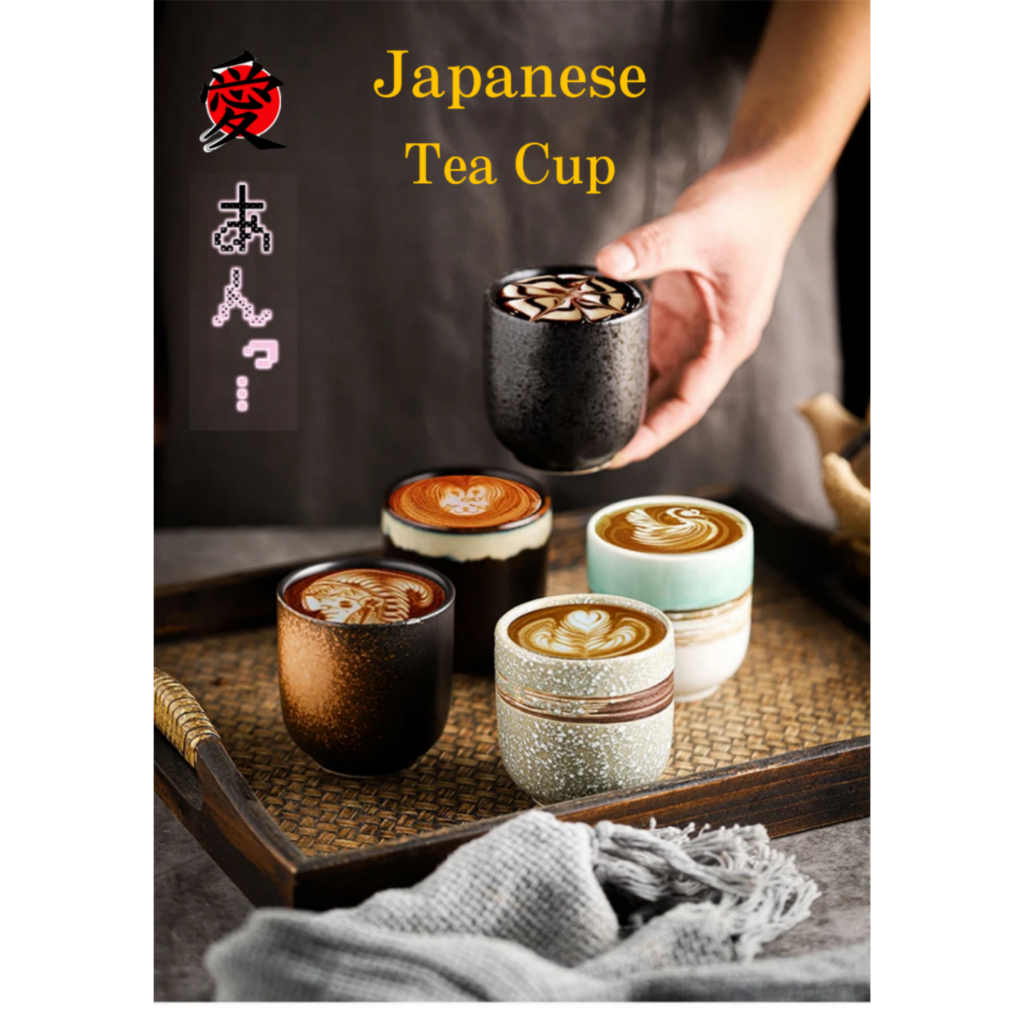 Jual cangkir keramik gelas teh kopi latte art vintage jepang / sloki ...