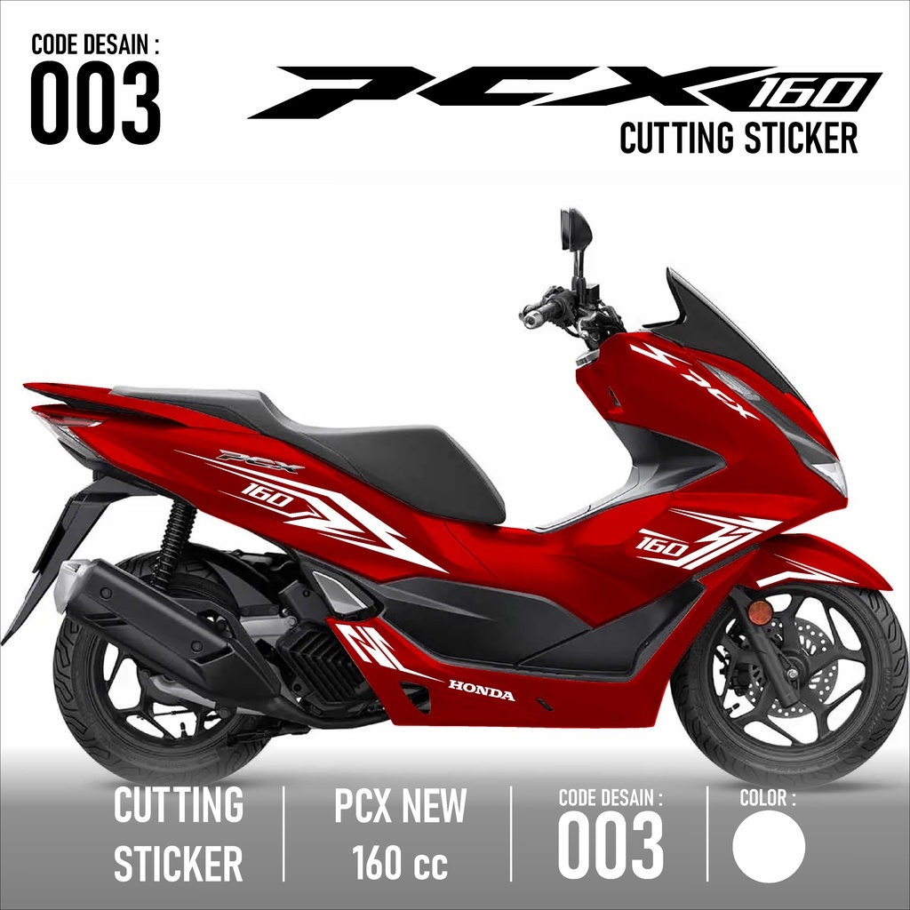 Jual stiker motor pcx 160 - striping motor honda pcx 160 new 2021 2024 ...