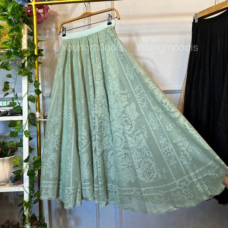 Jual Youngmoodis rok brokat import vintage skirt brocade | Shopee Indonesia