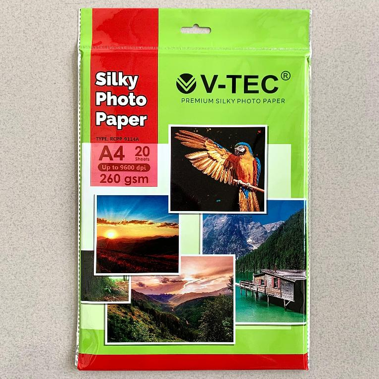 Jual Photopaper Silky / Doft / Matte - V-TEC Silky Photopaper A4 260 ...