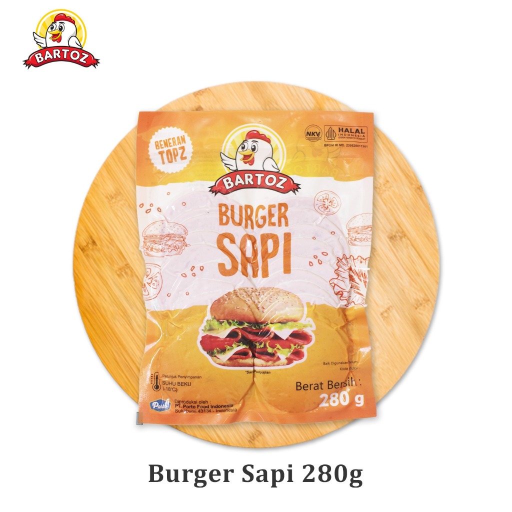 Jual Bartoz Burger Sapi 280 GR - Beef Burger | Shopee Indonesia