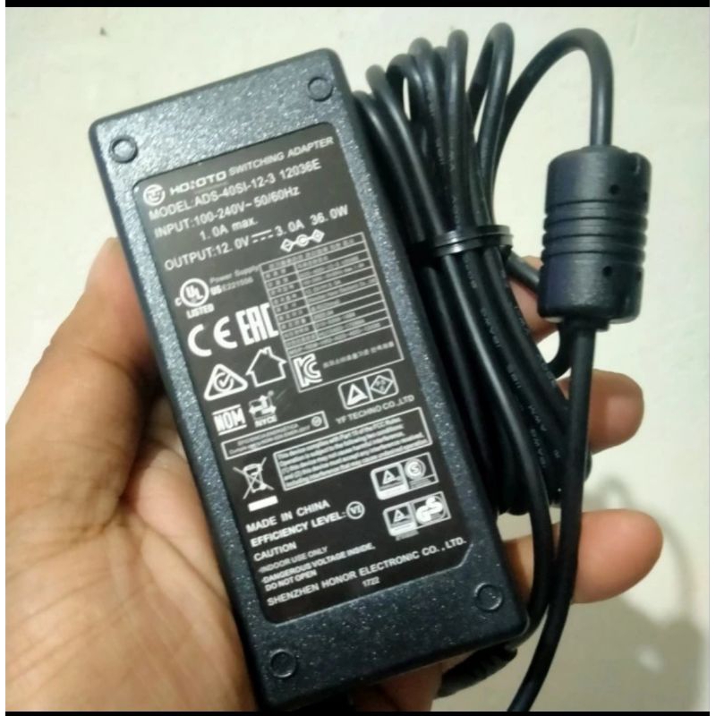 Jual Adaptor Original Mesin Absensi 12v 3a Adaptor Fingerprint Original ...