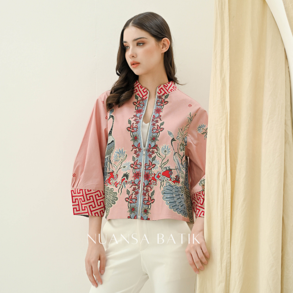 Jual Nuansa Batik Jaket Batik Lengan 7/8 Bahan Katun Stretch | Shopee Indonesia