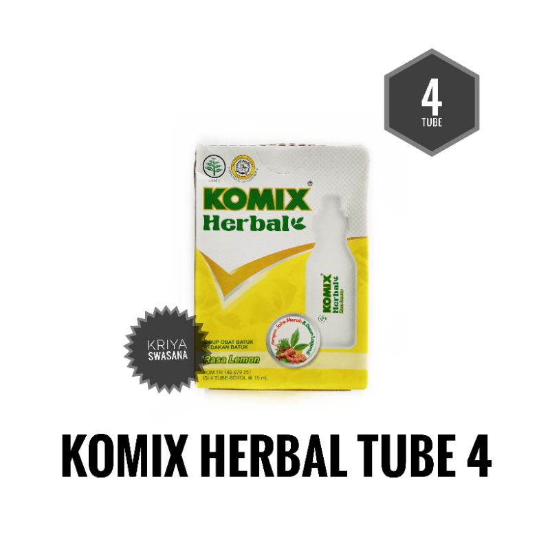Jual KOMIX HERBAL OBAT BATUK BOX ISI 4 TUBE | Shopee Indonesia
