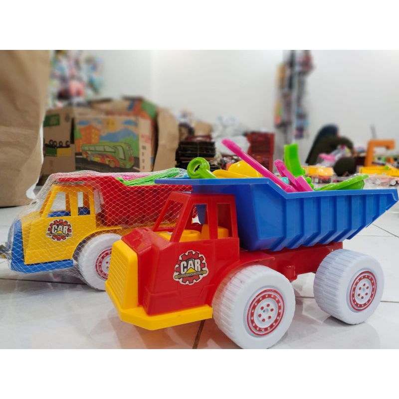 Jual Mainan Mobil Truck Dump Pasir + Cetakan Pasir Kemasan Jaring AK 35 ...