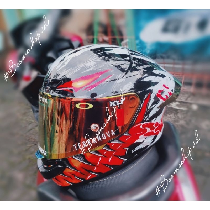 Jual helm kyt tt course repaint livery anti venom | Shopee Indonesia