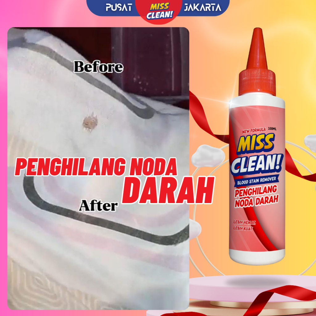 Jual Penghilang noda darah pada pakaian baju seragam berwarna dan putih di sprei kasur bantal ...