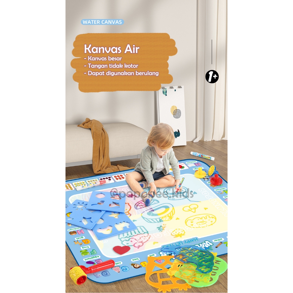 Jual POPOBEE |100 cm x 80 cm Magical Water Canvas - Kanvas Menggambar Melukis Anak dengan Spidol ...
