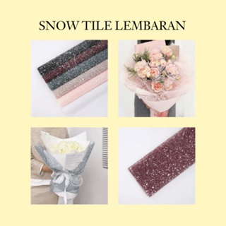 Jual lembaran kain tile salju snow tile cellophane kertas pembungkus ...