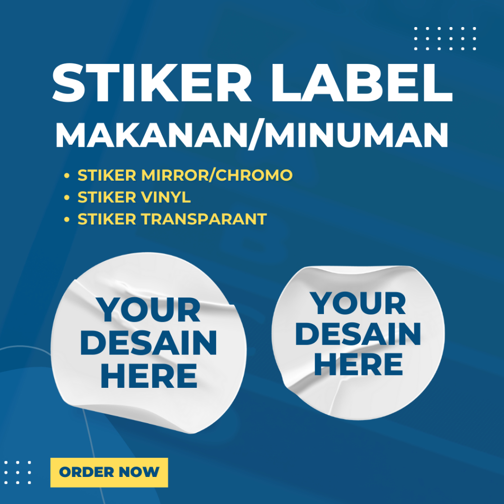 Jual CETAK STICKER LABEL A3+ | STICKER CHROMO | STICKER LABEL MAKANAN ...