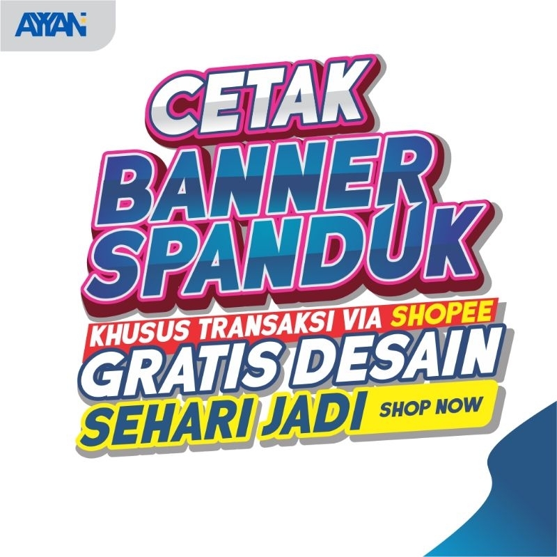 Jual [ DESAIN GRATIS ] CETAK SPANDUK / BANNER / CUSTOM BAHAN 280 340 ...