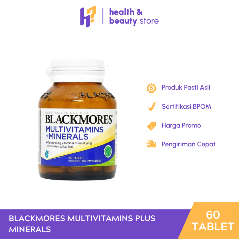 Jual BLACKMORES MULTIVITAMINS PLUS MINERALS BPOM KALBE - 60 TAB | Shopee Indonesia