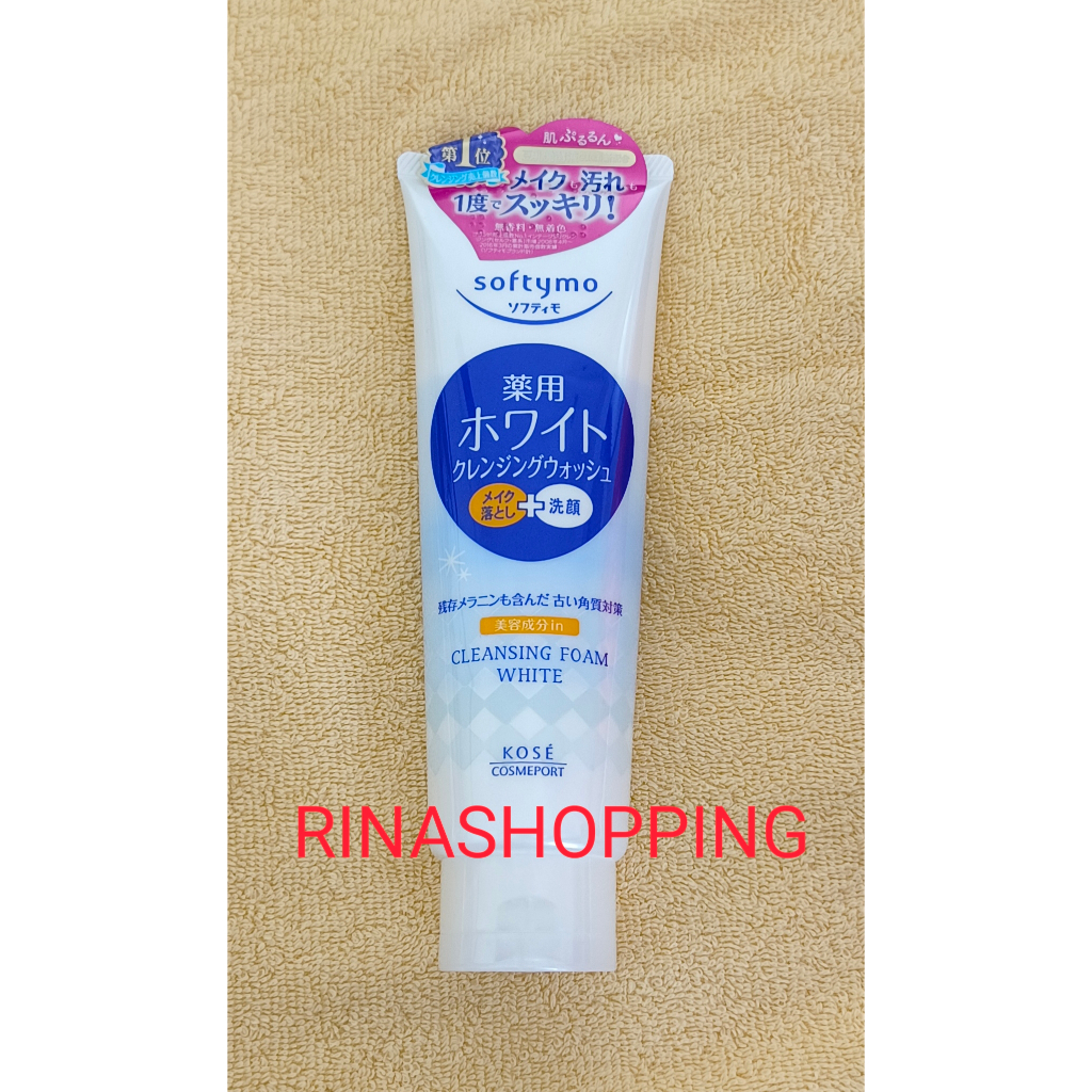 Jual KOSE Softymo Cleansing Foam WHITE 190gr Original Japan | Shopee Indonesia