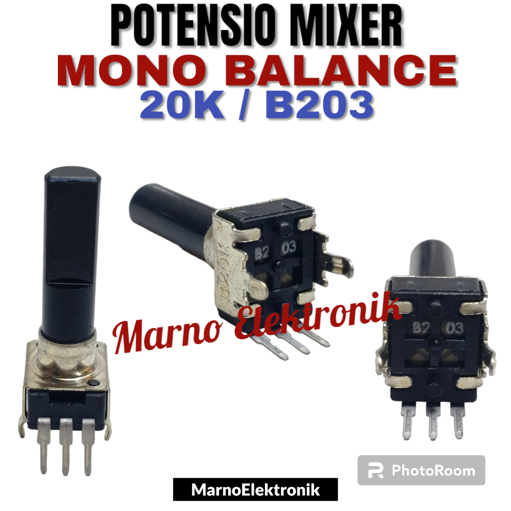 Jual POTENSIO MIXER MONO BALANCE B203 20K 20 KILO 3 PIN KAKI TEKUK 3 ...