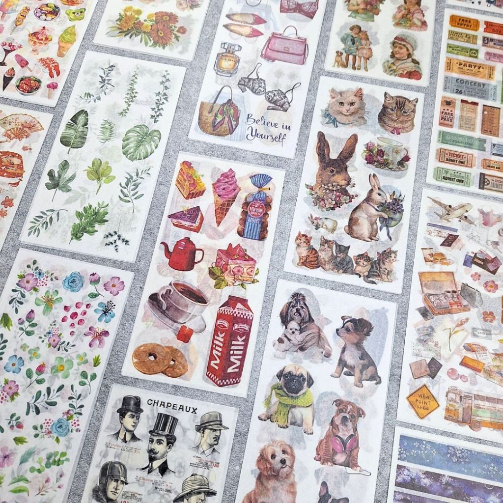 Jual SMALL FRESH FLAT STICKERS JAPANESE ART PAPER NEW / Sticker set 3 ...
