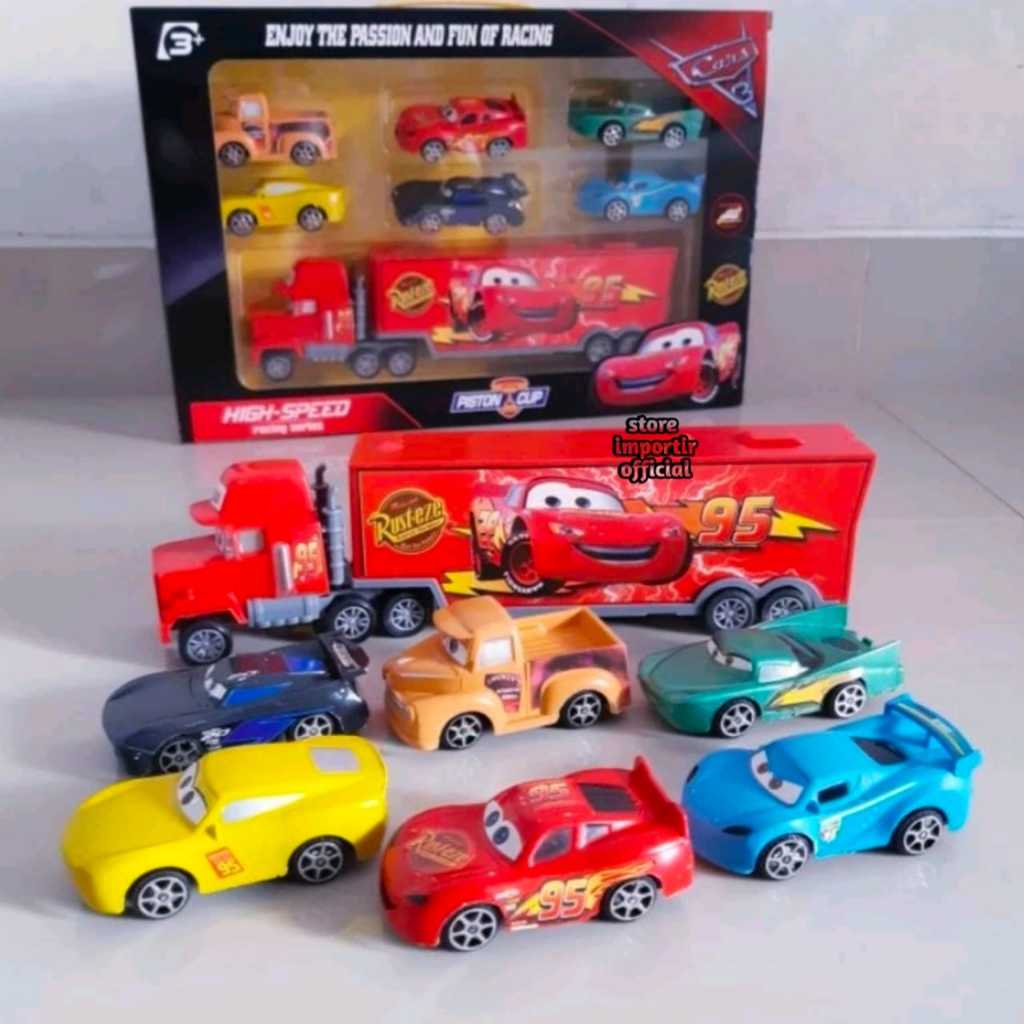Jual Mainan Anak Mobil Cars 688 K2 MCQUEEN Cars PullBack Sistem Set ...