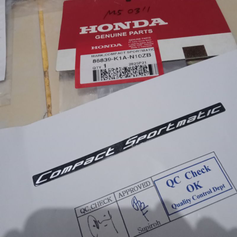 Jual stiker logo tulisan mark compact sportmatic beat k1a original ...