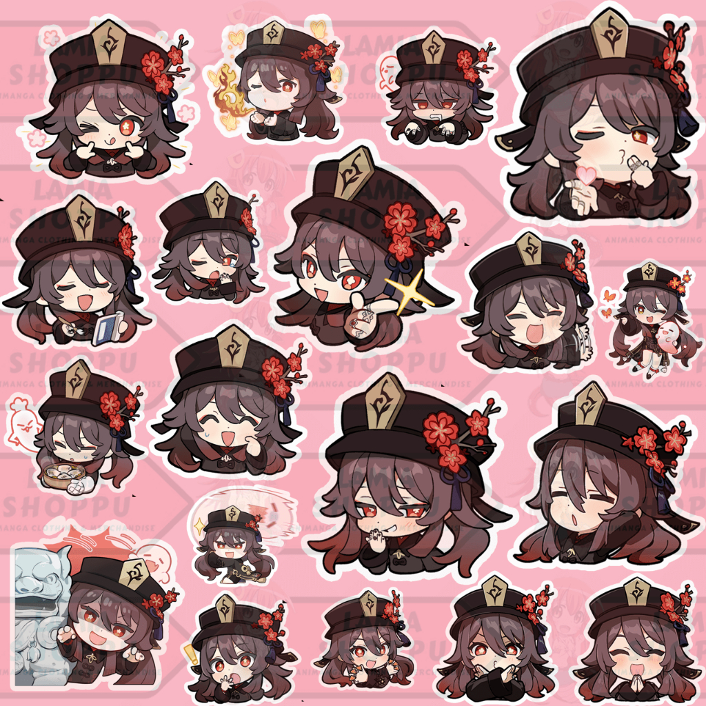 Jual Stiker Genshin Impact Hutao | Sticker Hutao Chibi Waifu | Shopee ...