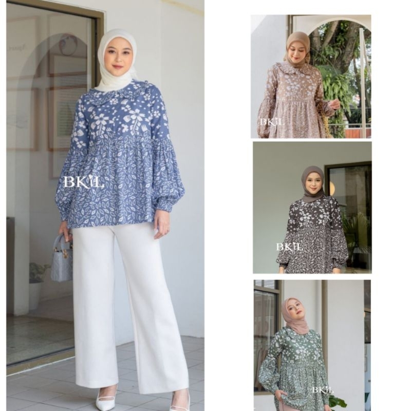Jual Papatloro Collection Tunik Batik Atasan Wanita Lengan Panjang ...