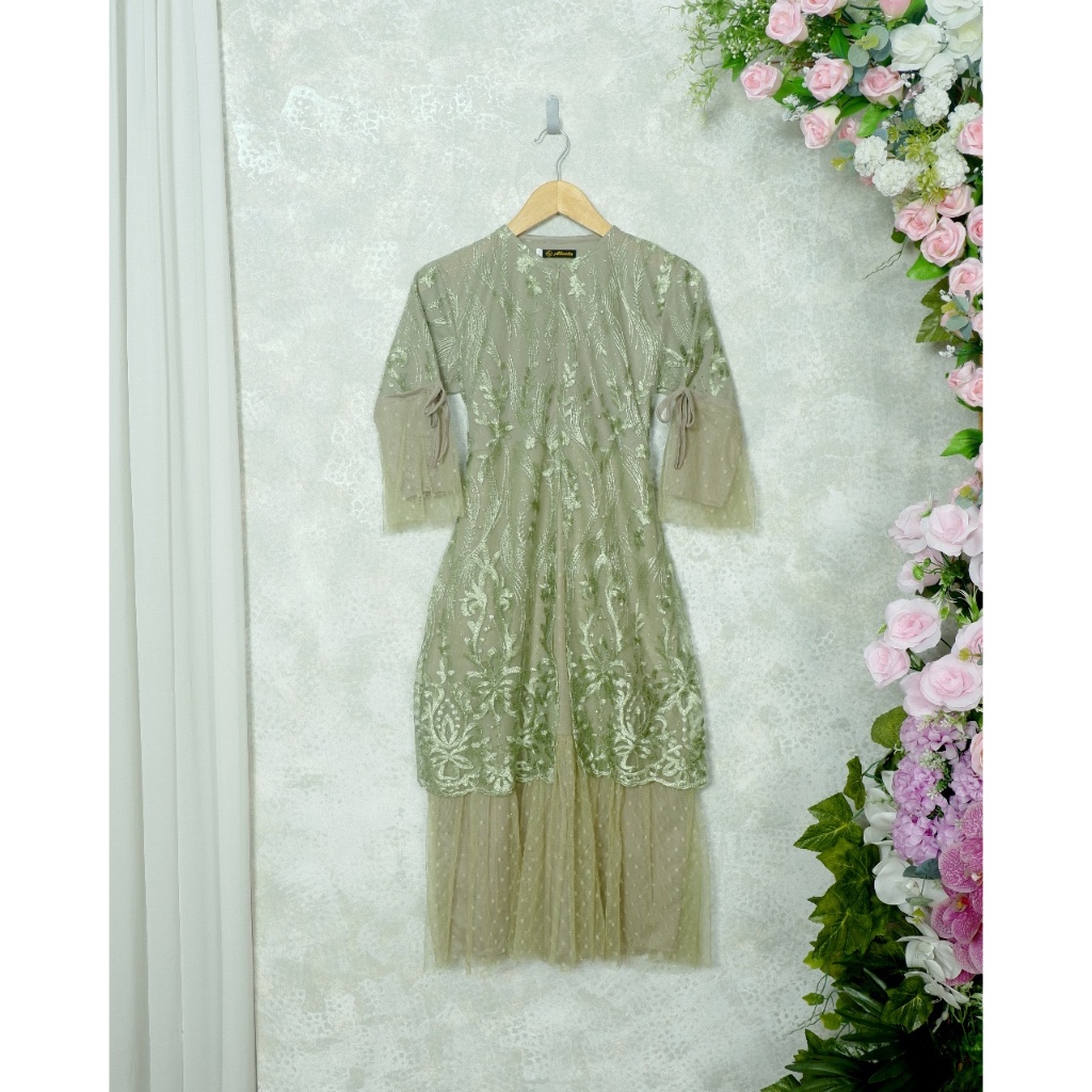 Jual Gamis anak umur 7 sampai 12 tahun gamis pesta anak bahan tille ...