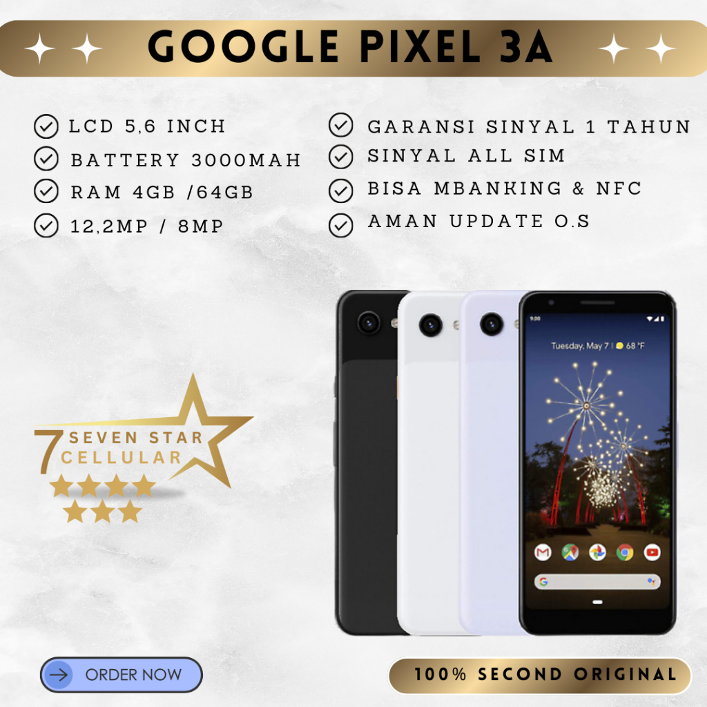 Jual GOOGLE PIXEL 3A - GOPIX 3A - SECOND ORIGINAL NO MINUS - RAM 4GB ...