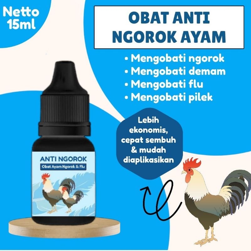 Jual Anti ngorok 15ml | obat ayam anti ngorok flu bersin demam batuk ...